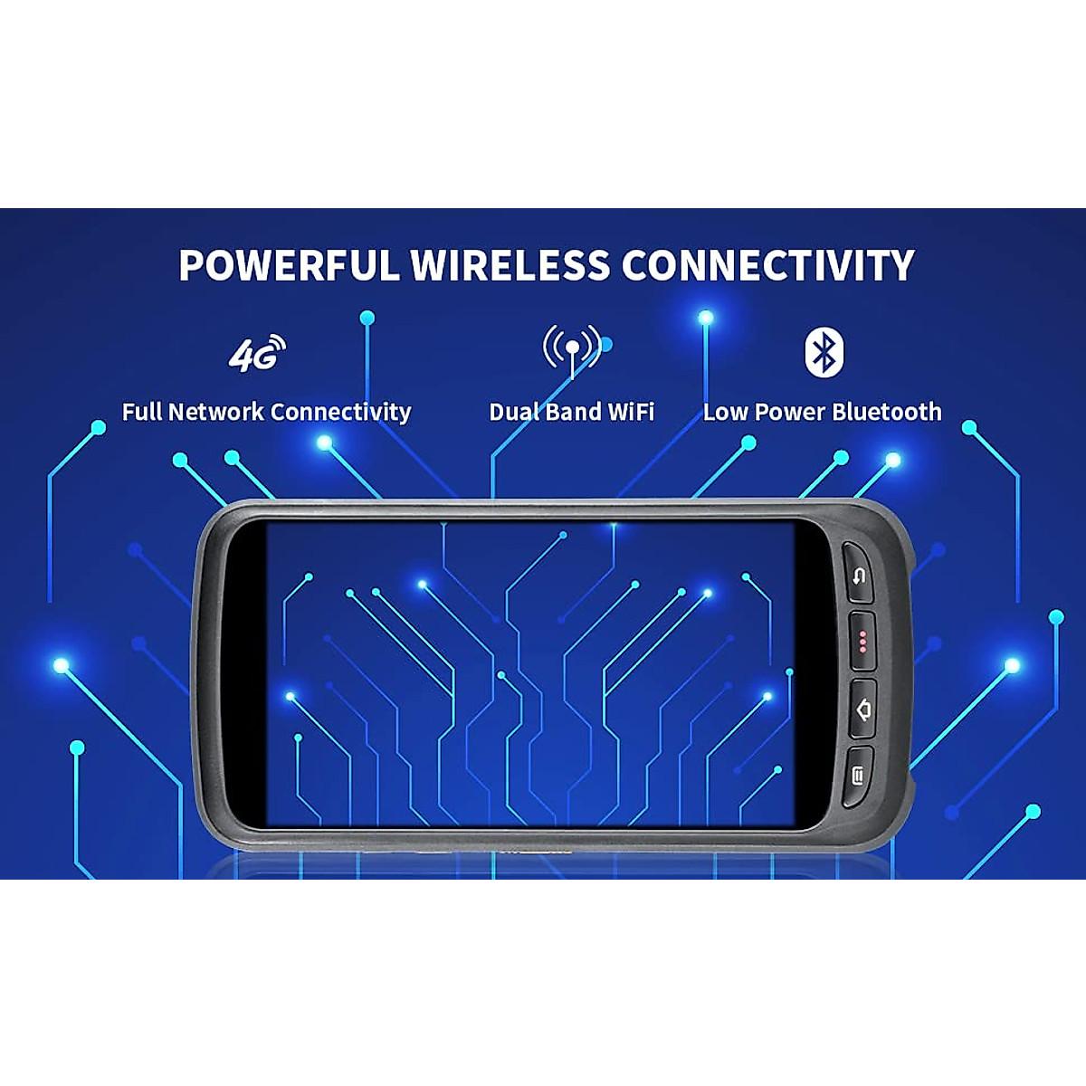 Posunitech Android 11 Barcode Scanner TA08 with Tempered Film IP65 Rugged PDA Data Terminal Mobile Computer with 1D/2D Zebra-SE4710 Reader Wi-Fi 6 Bluetooth 4G 8000mAh Battery for WMS Management