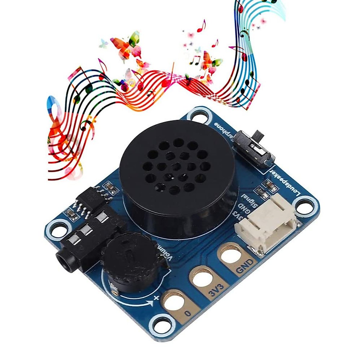 Speaker Module Expansion Board,Speaker Module Expansion Board for Micro: bit NS8002 Chip Compatible for 3.3V/5V Arduino Boards,Supports for Arduino Development Board