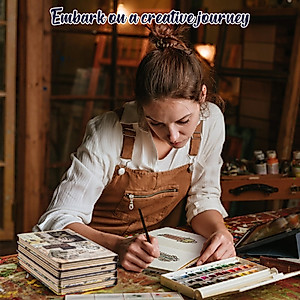 4 Pack Travel Journal, Journal for Women Men Gift, Vintage Journal with Retro Page for Writing, Hardcover Cute Notebook, Aesthetic Diary Notebook Junk Journal Set, Scrapbook Journal, 5.6" X 8.3"