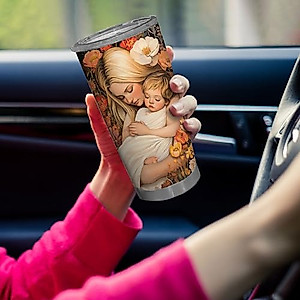 FOCIUZTA Cartoon Tennis Ball Pattern 20oz Tumbler with Lid, Travel Coffee Cup, Ideal for Easter, Gaming Enthusiast, Mother Day, and Birthday Gifts