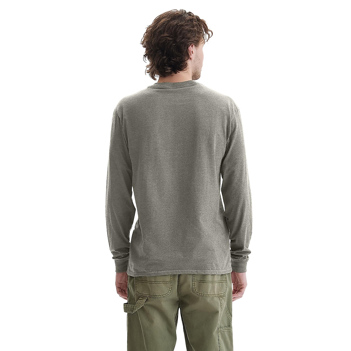 Hanes Men's Beefy Long Sleeve Three-Button Henley