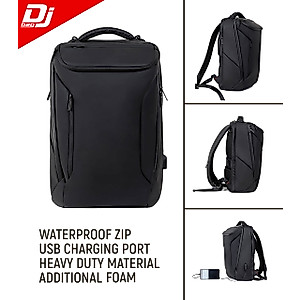 Professional Bag & Backpack for DJ gear + USB Charging Port. Pioneer DJM, DDJ. Denon. A&H. Hercules. Numark. Stanton. Trakror Controller. Work or travel DJ BAG - (19.68 x 13.00 x 6.30 in, Urban Black)