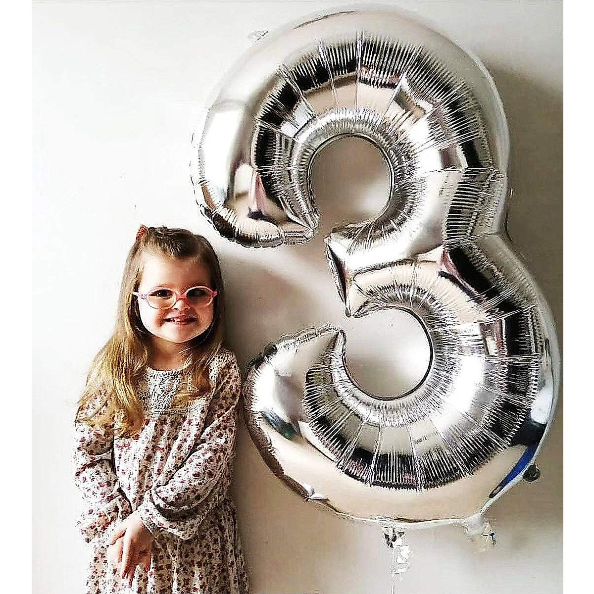 40 Inch Large Silver Number 0 Balloon Extra Big Size Jumbo Digit Mylar Foil Helium Balloons for Birthday Party Celebration Decorations Graduations Wedding Anniversary Baby Shower Supplies Engagement