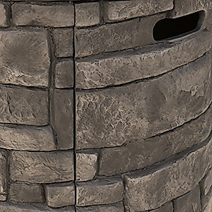 Christopher Knight Home Angeles Outdoor Circular Fire Pit - 40,000 BTU, Grey