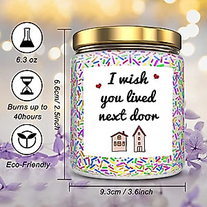 Gifts for Women,Best Friends-I Wish You Lived Next Door Candles Gifts,Friendship Birthday Gift for Sister Mom Coworker Classmate-Going Away Gifts for Friends Moving Gifts for Women