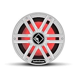 Rockford Fosgate M2D4-10I Color Optix 10" DVC 4-Ohm Infinite Baffle Multicolor LED Lighted Marine Subwoofer - White/Stainless