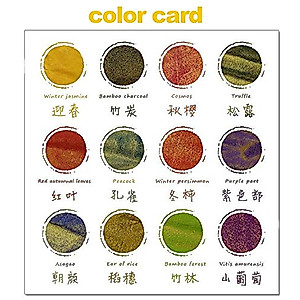 XIAOYU 15 Pieces Glass Dip Pen Set, Handmade Starry Sky Calligraphy Pen and 12 Bottle Inks, Calligraphy Set for Beginners, Lake Blue