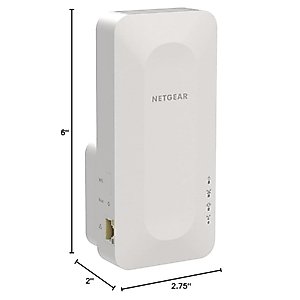 NETGEAR WiFi 6 Mesh Range Extender (EAX15) - Add up to 1,500 sq. ft. and 20+ Devices with AX1800 Dual-Band Wireless Signal Booster & Repeater (up to 1.8Gbps Speed), WPA3 Security, Smart Roaming