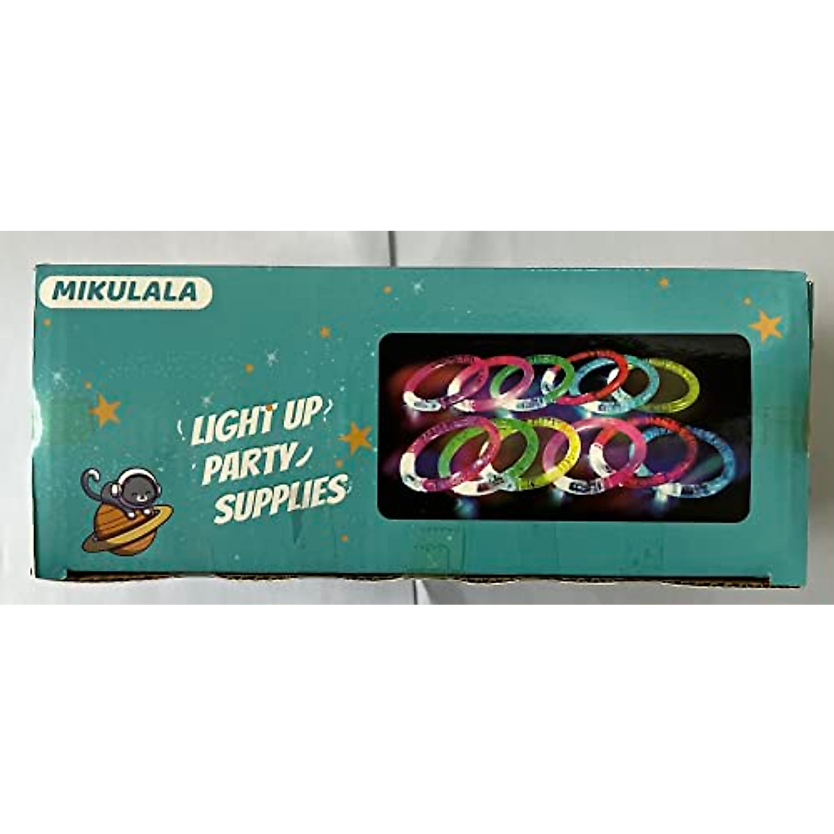 Mikulala 24Pcs Glow in the Dark Party Supplies for Kids/Adults, Flashing Light up Toys LED Bracelets Glow Sticks , Neon Christmas Party Favors Carnival Birthday Concert Party Games Gifts Accessory