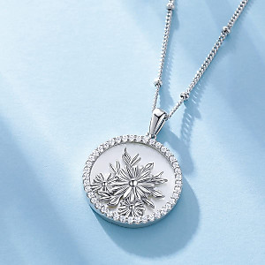 AGVANA Sterling Silver April Birth Flower Daisy Pendant Necklace for Women Mother of Pearl Jewelry Anniversary Birthday Gifts for Women Mom Wife Her