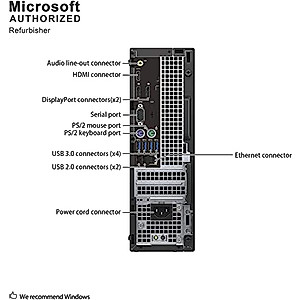 Dell Optiplex 7040 Small Form Business Desktop Computer (Intel Core i5-6500 3.2GHz, 8GB RAM, 500GB HDD, Display Port, HDMI, USB 3.0, Windows 10 Pro 64-Bit) (Renewed)