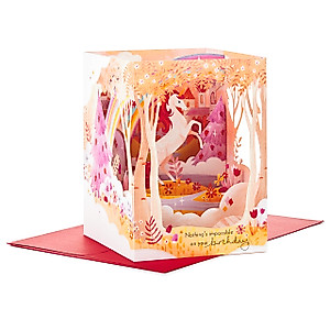 Hallmark Paper Wonder Displayable Pop Up Birthday Card (Unicorn)