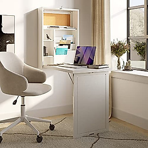 Fold-Out Convertible Desk - Antique White