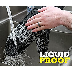 RITZ Food Service RZS685BK17 Silicone Oven Mitt, 685-Degree Heat Threshold, 17-Inch, Black