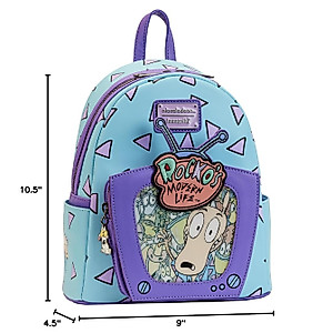 Loungefly Nickelodeon Rockos Modern Life Lenitcular TV Backpack