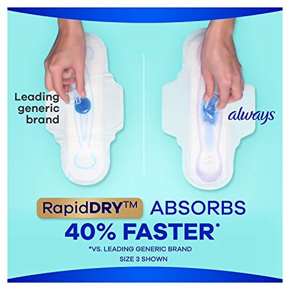 Always Ultra Thin Pads Slender Unscented with Wings, 36 Count x 2 Packs (72 Count total)