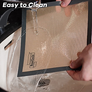 Non-slip Silicone Pastry Mat 3 Set of 1 Quarter + 1 Round & 1 Square Silicone Mats for Baking Mat Food Safe Tray Liner