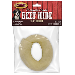 Cadet Premium Grade Beef Hide Donut for Dogs Donut Original 4"
