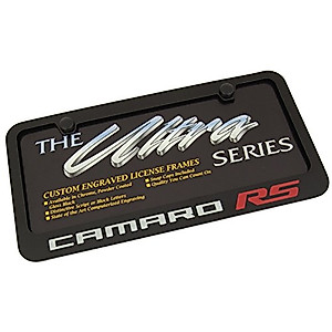 Chevrolet Camaro RS Black Metal License Plate Frame