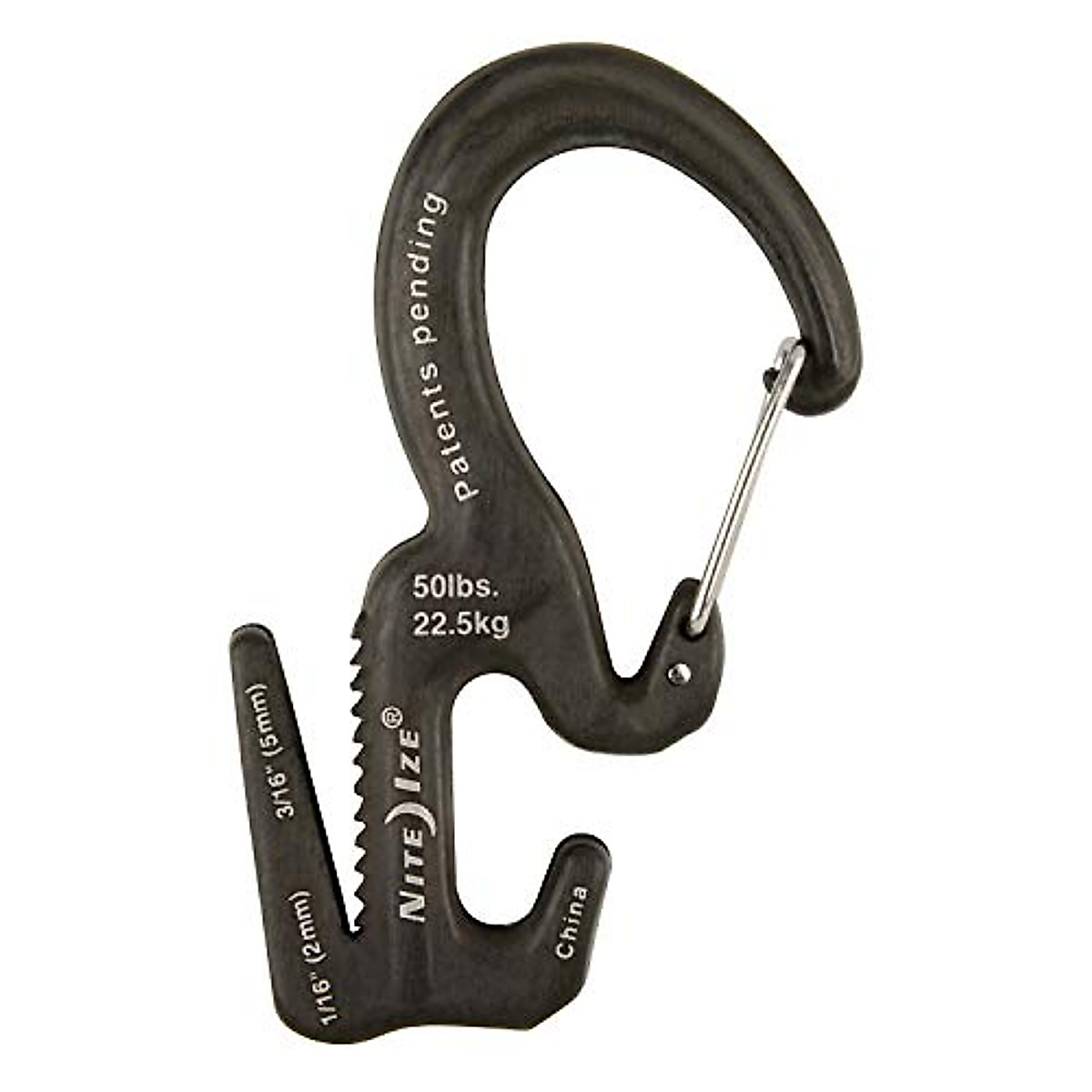 Carabiner Clip/Rope Tightener, 2-3/4 In.