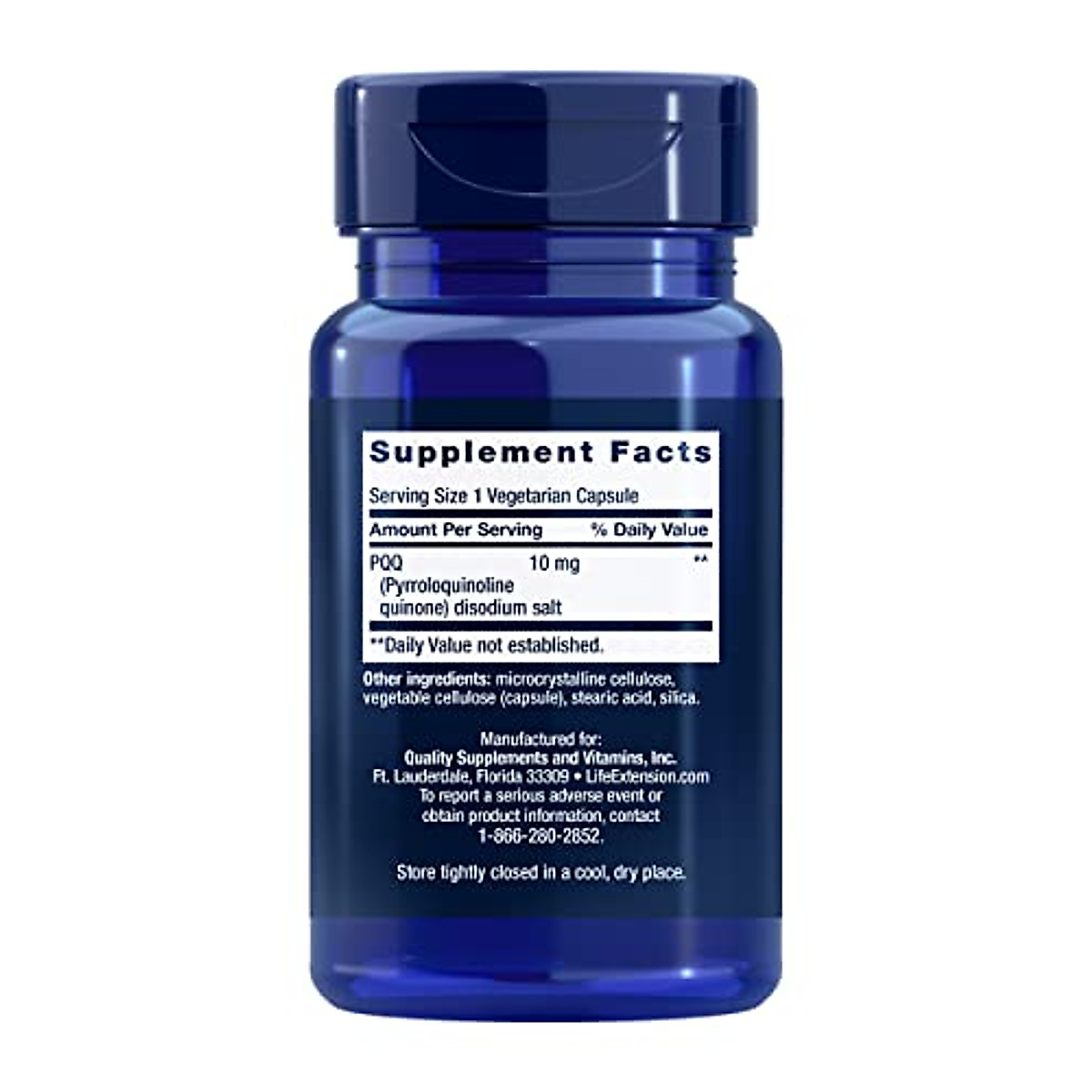 Life Extension PQQ (Pyrroloquinoline Quinone) 10 mg - Support Mitochondrial Biogenesis For Energy - Heart & Brain Health Supplement – Gluten-Free, Non-GMO, Vegetarian – 30 Capsules