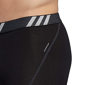adidas Men's Sport Performance Mesh Boxer Brief Underwear (3-Pack), Black/Onix Grey/Black, X-Large