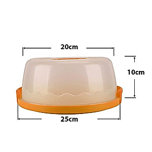 KUYYFDS Portable Cake and Cupcake Carrier/Storage Container,10.4 Diameter, Translucent Dome, for Transporting Cakes, Cupcakes, Pies, or Other Desserts Purple Cake Carriers