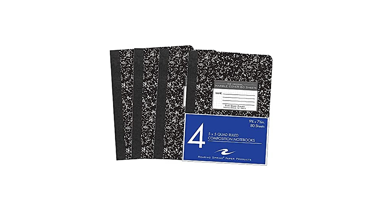 ROARING SPRING Graph Ruled Composition Books - 4 Pack