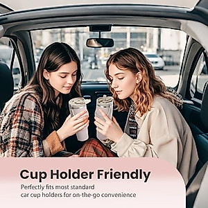 40 oz Tumbler with Handle and Straw, Double Insulated Tumblers with Flip Straw and Top Handle, Leakproof Tumbler, Stanley Cup, Insulated Water Bottle,Brown Metal