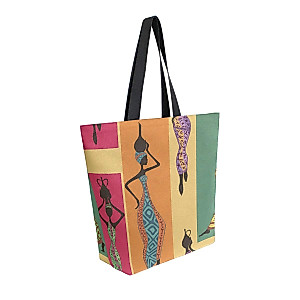 Woman Tote Bag African American Woman Shoulder Handbag for Work Travel Business Beach Shopping