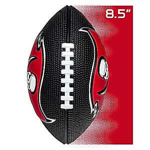 Franklin Sports NFL Tampa Bay Buccaneers Football - Kids Foam Football - Soft Football - Mini Size - Perfect for Gameday - 8.5" 3D Logos!