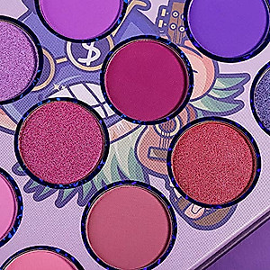 DE'LANCI Purple Eyeshadow Palette, 12 Colors Dark Light Purple Eyeshadow Palette, Ultra Pigmented Matte Shimmer Bright Blue and Purple Eye Shadow Pallet Violet Blueberry Eye Shadow Palettes, Blendable