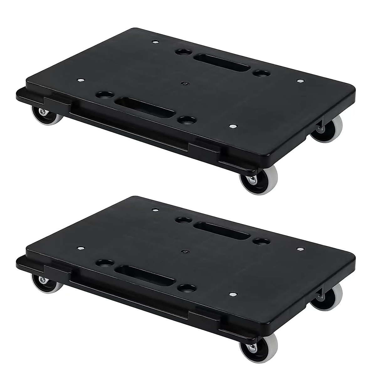 okkoCoin Furniture Dolly, Moving Dolly Furniture Mover 4 Wheels Heavy Duty Small Flat Dolly Cart Portable Dollies with Wheels 2 Pack,16.3 x 11.4 inch 500 Lbs Capacity Each Count, Black
