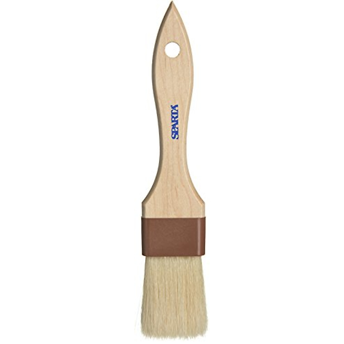 SPARTA 4037300 Boarhair Basting Brush, Flat Brush With Ergonomic Handle, 1.5 Inches, Brown