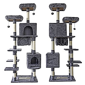 Confote 70" Multi-Level Cat Tree XXL Tall Play House Climber Activity Centre Tower with Scratching Posts for Kittens & Large Cats