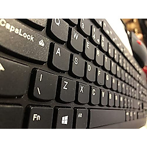 Lenovo 300 USB Keyboard, Wired, Adjustable Tilt, Ergonomic, Windows 7/8/10, GX30M39655, Black