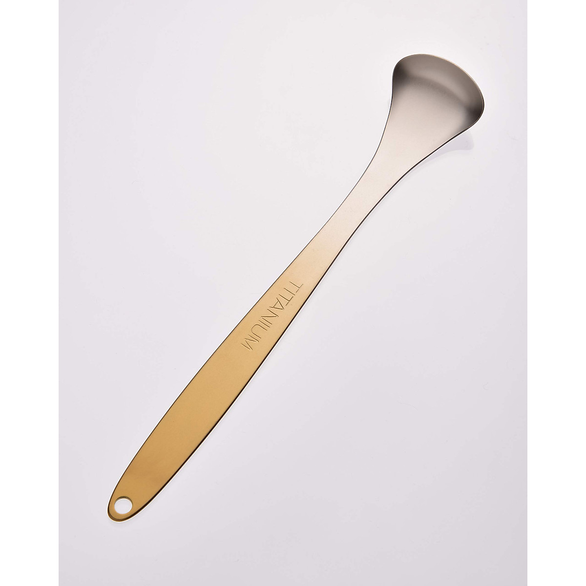 TE to TE KT-31 Pure Titanium Japanese Tongue Cleaner, Moss & Premium II, Matte Peach, Total Length 5.9 inches (150 mm) (Matte Champagne)