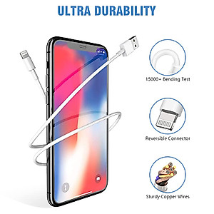 iPhone Charger, 2Pack 6FT USB Wall Charger【Apple MFi Certified】USB Apple Charger Cube Travel Plug Block with 6Foot Fast Charging Lightning Cable Cord for iPhone 14 13 12 11 Pro Max XS XR X 8 7 SE iPad