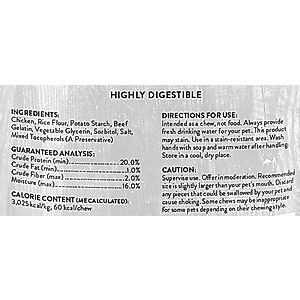 AccessiPets Dog Chews Bundles for Small Dogs, 2.5 Inch Rawhide Free Alternative Retriever Rolls Bundle with 1 Dog Waste Roll, Long-Lasting Dental Treats (Chicken, 6 Count)
