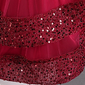 NNJXD Baby Girl Dress Tutu Flower Dresses Pageant Bowknot Pearls Weeding Gown 767 Pink 12-18 Months