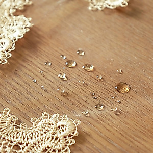 OOKSEN Table Cloth, Rectangle Clear Plastic Tablecloth Waterproof Vinyl Tablecloths Transparent Oil Spill Proof Wipeable Table Cover Protector for Kitchen Dining (Light Brown, 52" x 70")