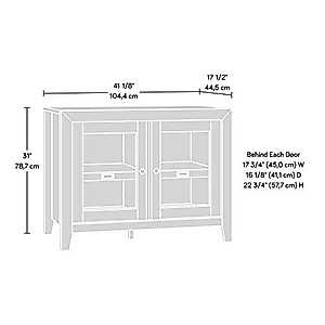 Sauder Dakota Pass Display Cabinet, Craftsman Oak finish