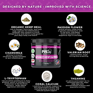 Pet Chef Calming Chews for Dogs with Hemp – Natural Dog Calming Chews for Separation Anxiety, Hyperactivity, Stress, and Pain Relief, Roasted Bacon Flavor, Pop Top Lid, Made in USA, 140 Count Value