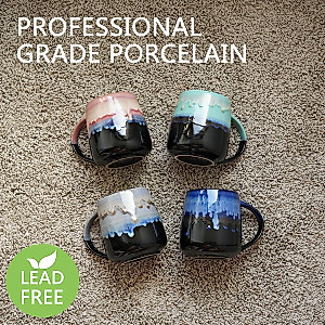 Bosmarlin Extra Large Ceramic Coffee Mug, 23 Oz, Microwave and Dishwasher Safe, Big Oversized Tea Cup, Reactive Glaze (Pink)