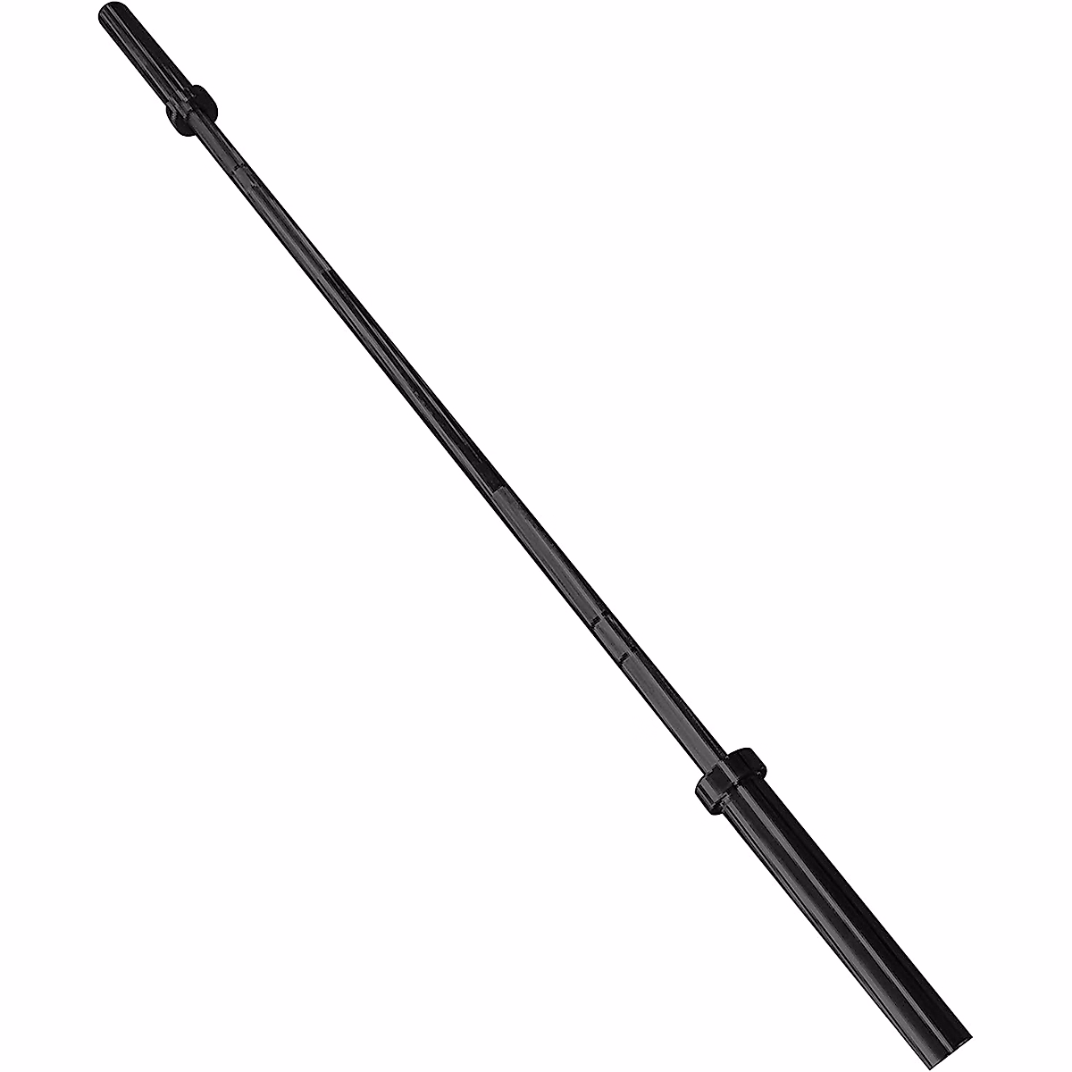 CAP Barbell 2' Olympic Solid 6 ft Bar, Bronze Bushings, Black (New Version) (OBIS-72B-3)