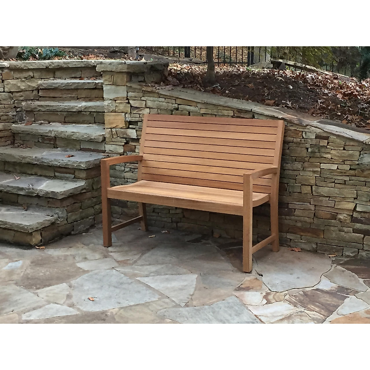 Tybee Teak Bench, Natural, 4'