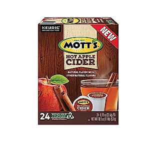 Mott's Apple Cider, Keurig Single-Serve K-Cup Pods, 96 Count (4 Packs of 24)
