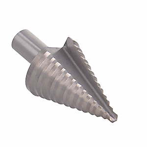 Utoolmart Step Drill Bit HSS 5mm to 35mm 13 Step Size Titanium Coated Straight Flutes Round Shank for Metal Wood Plastic Silver 1pcs