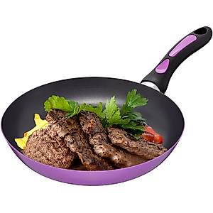 Amazing Abby 10-Inch Non-Stick Frying Pan with Heat-Resistant Easy-Grip Handle, Stir Pan, Egg Pan, Omelet Pan, Carbon Steel Cookware, BFA/PFOA-Free, Oven/Stove/Dishwasher-Safe