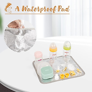 Breast Pump Bag Compatible with Wearable Breast Pump, Ethereal Carrying Case and Waterproof Pump Parts Pad, Black